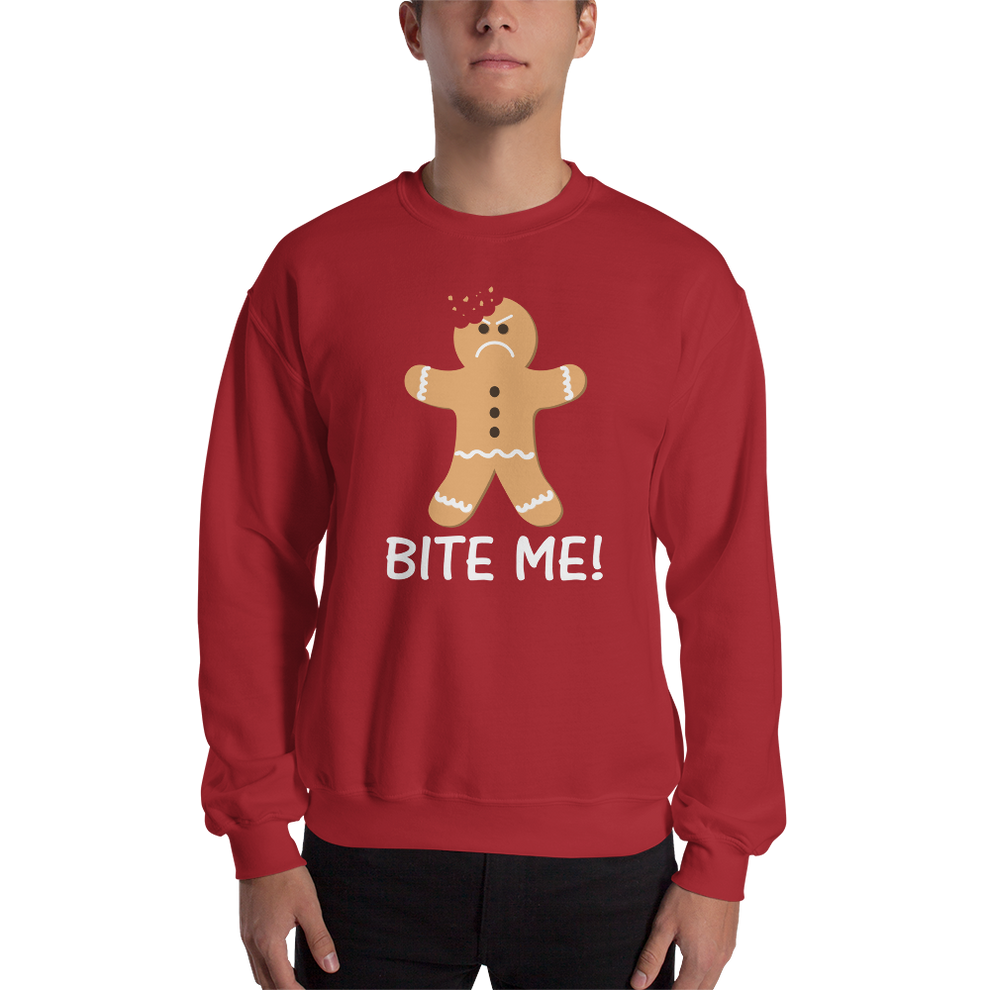 Gingerbread Man - Bite Me - Sweatshirt – Absurd Ink